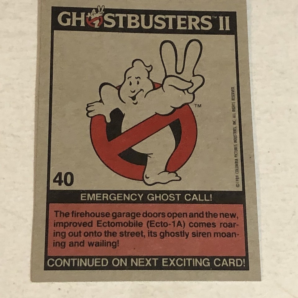 Ghostbusters 2 Trading Card #40 Emergency Ghost Call | eBay