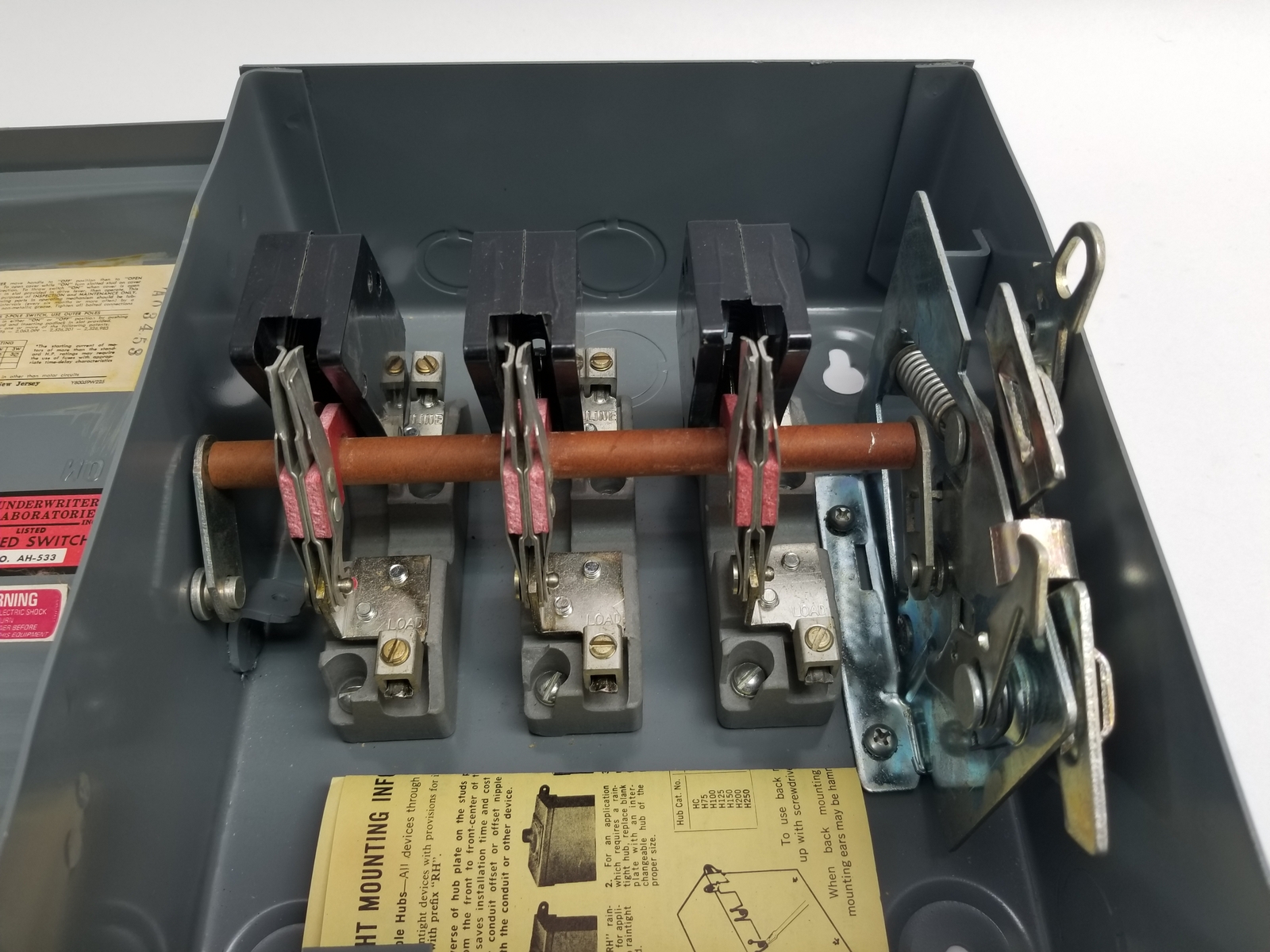 Federal Pioneer FPE 5336 30a Heavy Duty Disconnect Switch 600v 30 Amp ...