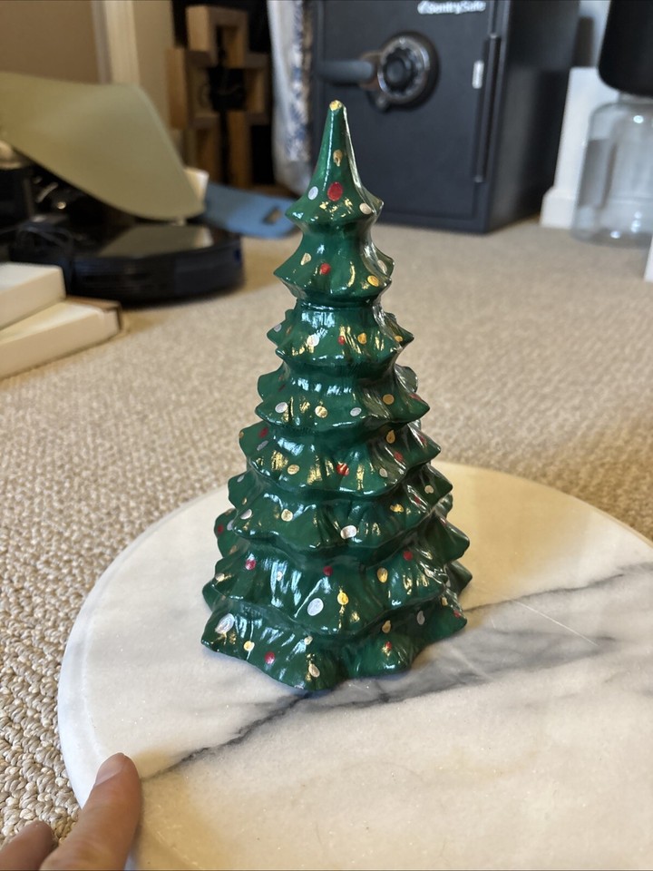 Vintage 1990s Ceramic Christmas Tree Green - Handmade - over 8” | eBay