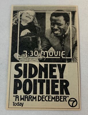 1979 small KGO tv ad ~ movie A WARM DECEMBER Sidney Poitier | eBay