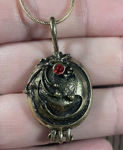 Vampire Diaries Locket Elena Necklace VERVAIN FILLED 18 Inches Silver ...