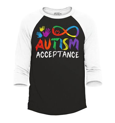 Autism Acceptance Infinity Symbol Raglan Baseball Autism Shirts | eBay