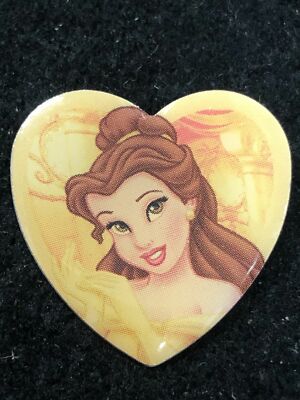 PIN DISNEY BEAUTY AND THE BEAST BELLE HEART BUTTON | eBay