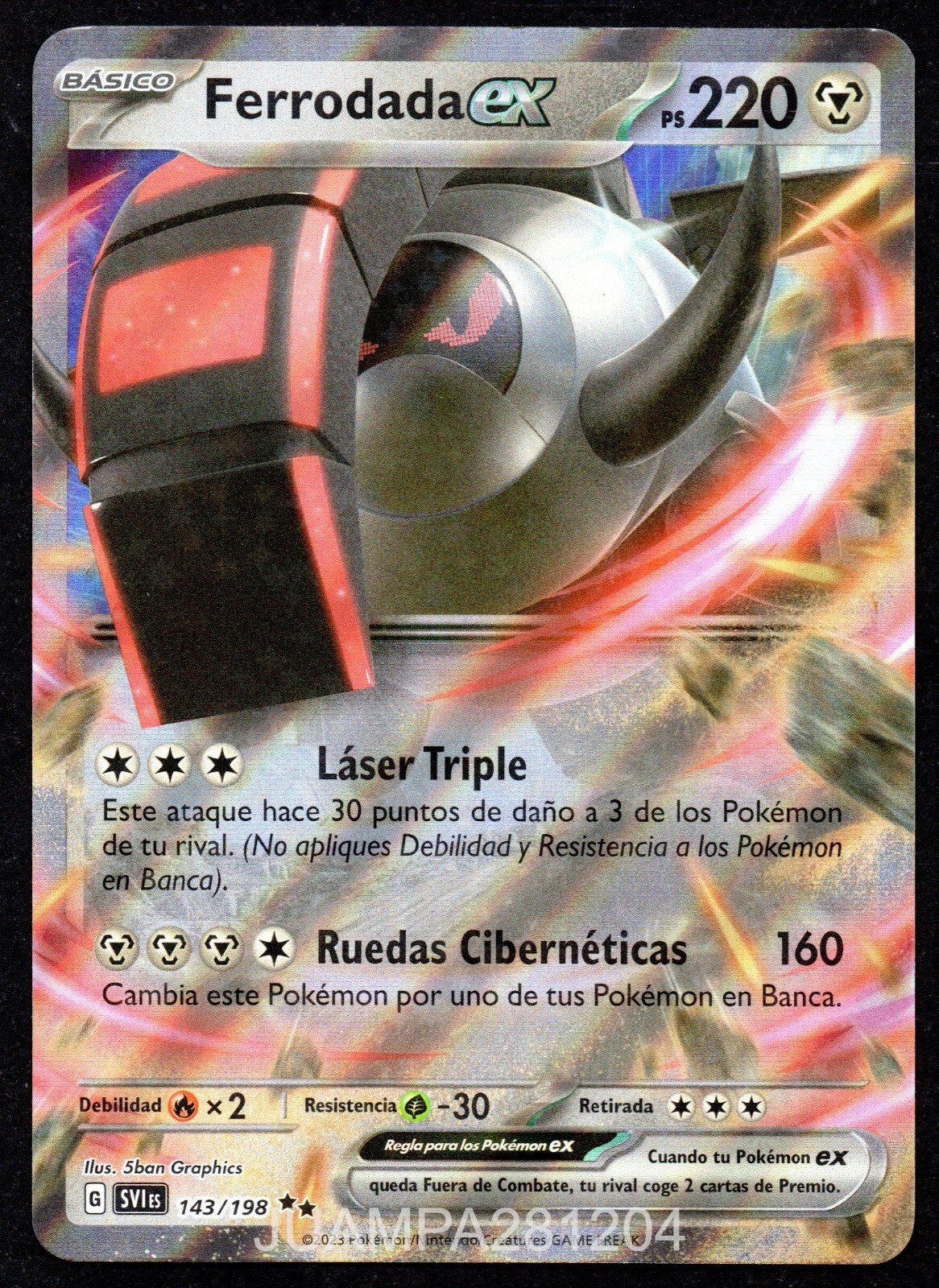 FERRODADA EX 143/198 ESCARLATA Y PURPURA CROMO POKEMON SCARLET & VIOLET ...