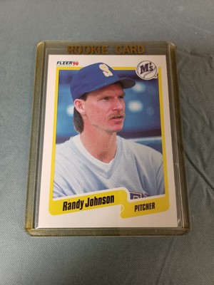 1990 Fleer Randy Johnson Error Card #518 Pink Dot On Cap Excellent ...