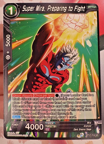 Super Mira, Preparing To Fight BT17-114 UC Dragon Ball Z Trading Card ...