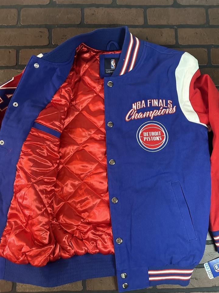 DETROIT PISTONS G-IIl 3X NBA Finals Champs Varsity Jacket~Never Worn~M ...