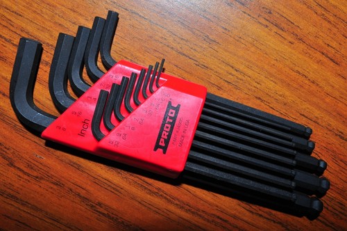 Proto® J4995 13 Piece Round Ball Head Hex Key Set 0.050" to 3/8" L key ...