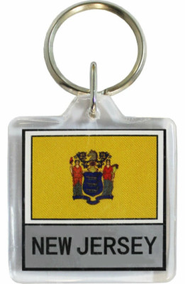 New Jersey State Flag Key Chain 2 Sided Key Ring | eBay