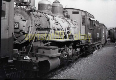 WAB WABASH Alco 2-6-0 Steam Locomotive #573 - Vintage Railroad Negative ...