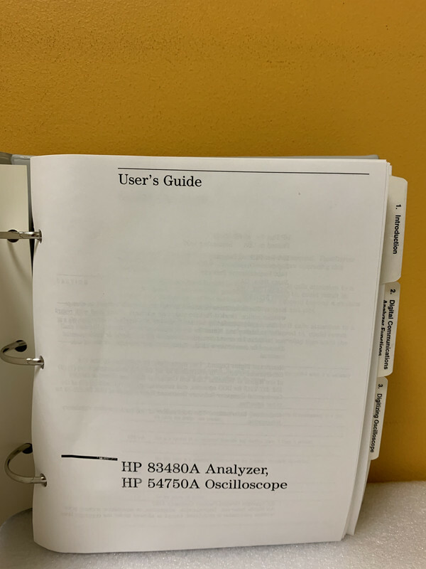 HP 83480A Analyzer, 54750A Oscilloscope User's Guide | eBay
