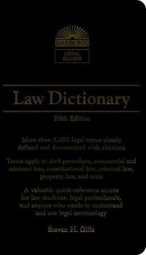 Law Dictionary (Barron's Legal Guides) by Steven Gifis 9780764119972| eBay