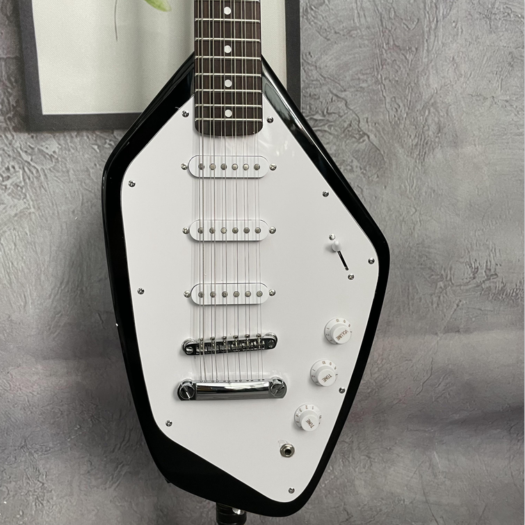 Solid Body 12-string Electric Guitar Pentagon White Rosewood Fretboard ...