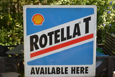 Vintage Shell Rotella T Large Metal Motor Oil Sign 36x36 | eBay