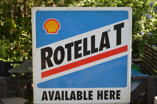 Vintage Shell Rotella T Large Metal Motor Oil Sign 36x36 | eBay