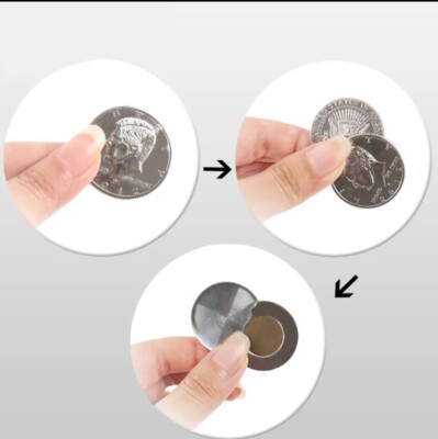 Magic Trick Gimmick Half Dollar Magnetic Flipper Coin Close Up Magician ...