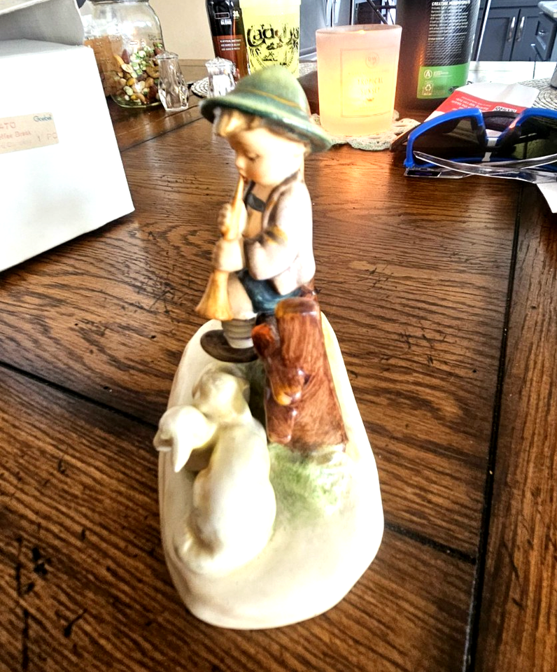 Vintage Hummel #99 Eventide Figurine Boy Girl Fence Lamb Flute Full Bee | eBay