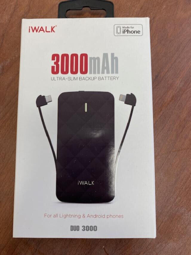 iWalk 3000mAh Ultra-Slim Power Battery Pack for iPhone 11/12/13/14/15 ...