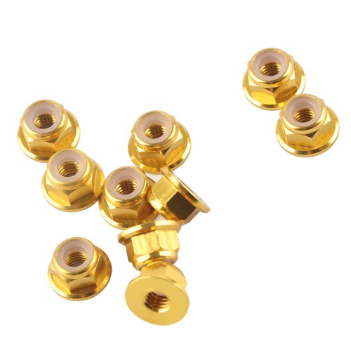 Anodize M4 Nylon Insert SelfLock Nuts Hex Lock Nut 10pcs Set CAR ...