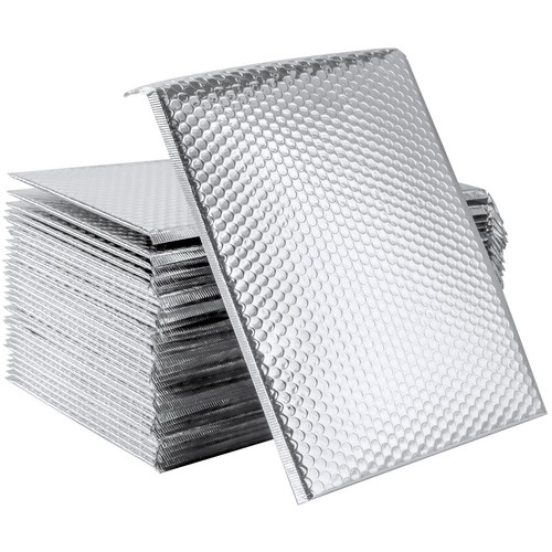 50 Pack,9 x 12 Inch Bubble Mailers Silver Padded Aluminum Film Shipping ...