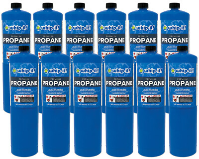 Whip It 12 pk Propane 14 Oz Standard Propane Gas Fuel Cylinder Canister ...