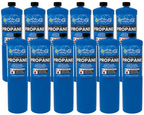 Whip It 12 pk Propane 14 Oz Standard Propane Gas Fuel Cylinder Canister ...