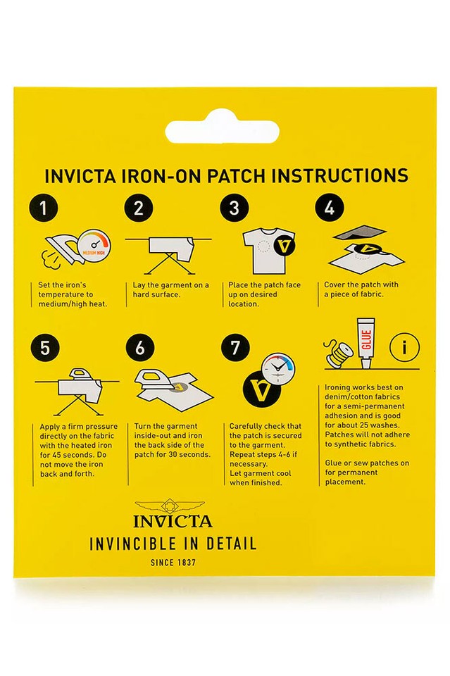 Invicta Swiss Made Embroidered Patches Collection Limited Edition Iron ...