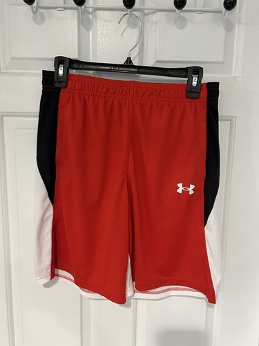 NWT Under Armour Youth boys XL Shorts Drawstring Red White Basketball ...