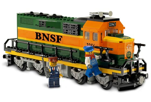Lego Burlington Northern Santa Fe (BNSF) GP-38 Locomotive 10133 Train ...