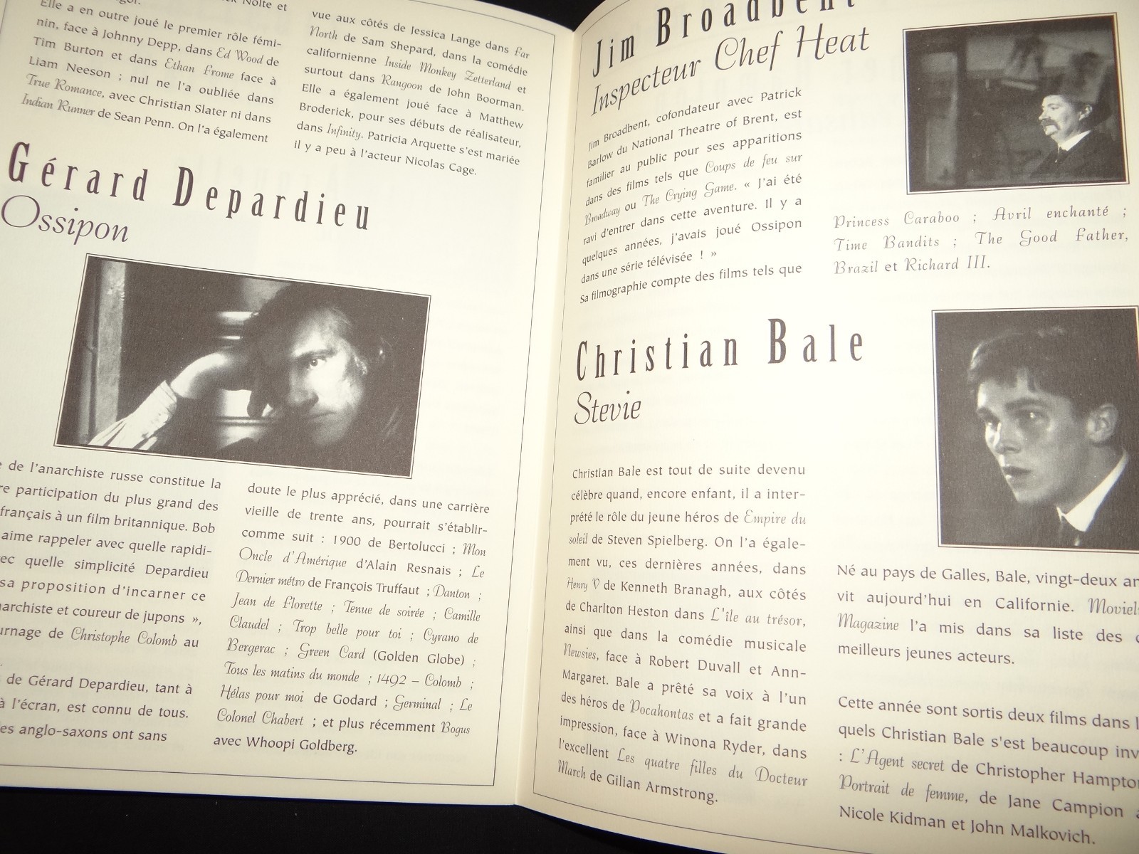 L' AGENT SECRET Christian Bale depardieu dossier presse cinema | eBay