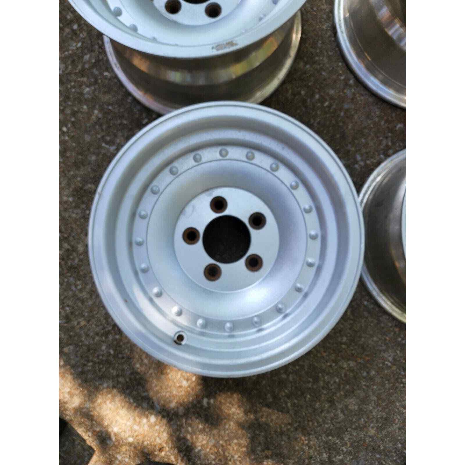 Vintage aluminum Centerline style wheels staggered gasser 14 in front ...