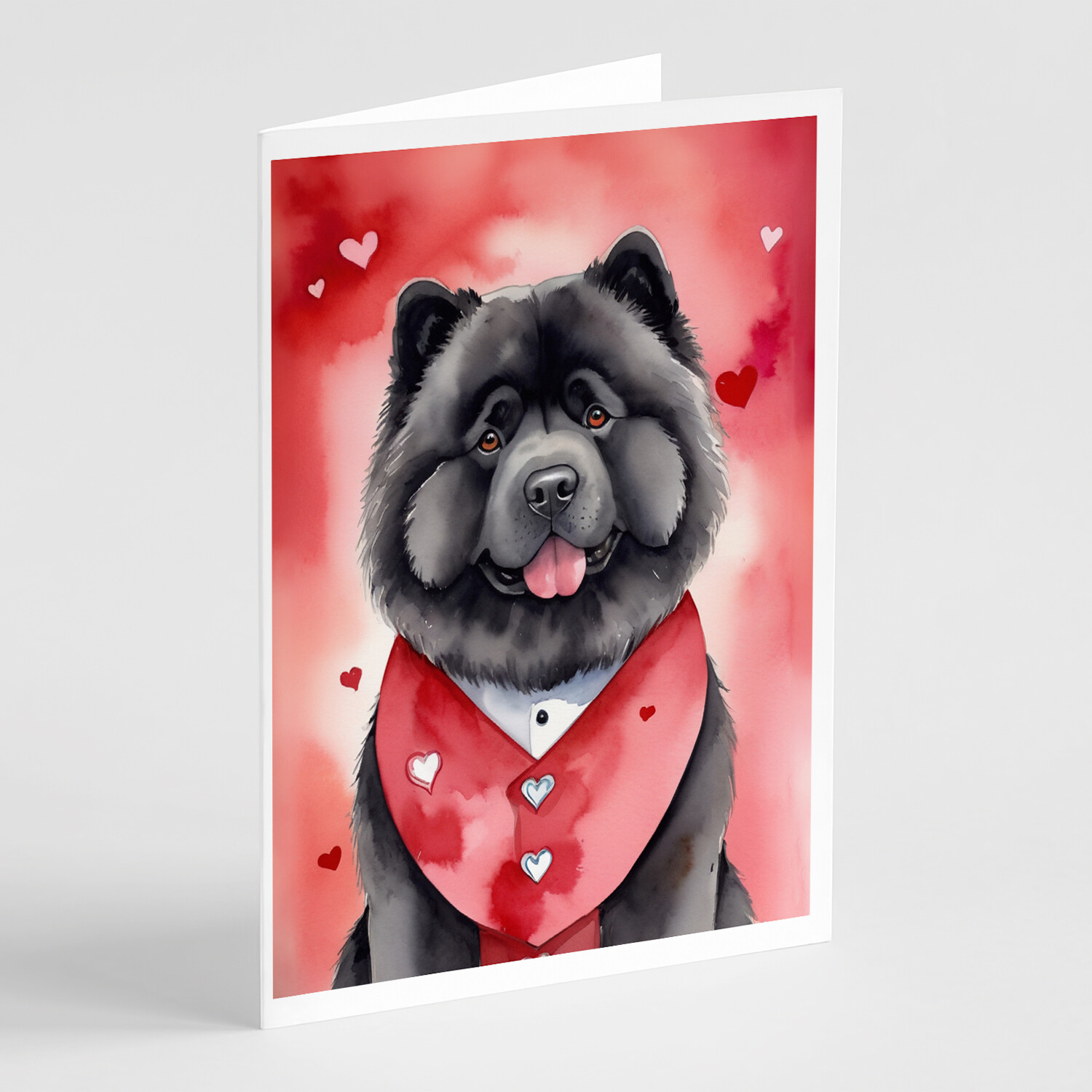 Chow Chow My Valentine Greeting Cards and Envelopes Pack of 8 ...
