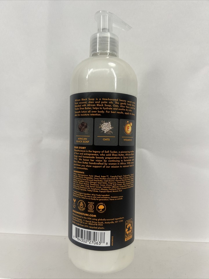 Shea Moisture African Black Soap Soothing Body Lotion 16oz 2nd SHIPS ...