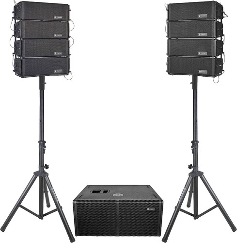 PRORECK CONCERT SET 6000W Stereo/ DJ/Powered Line array PA Speaker ...