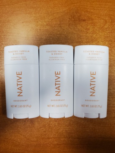 3 Pack: Native Natural Deodorant Toasted Vanilla & Honey 2.65oz ea ...