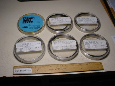 Feeler gage shim stock lot of 3 different sizes each 25 feet | eBay