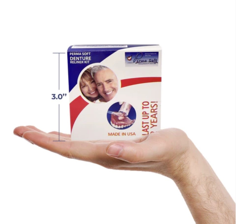 Perma Soft Reline~Denture Adhesive Alternative 4 kits~False Teeth ...