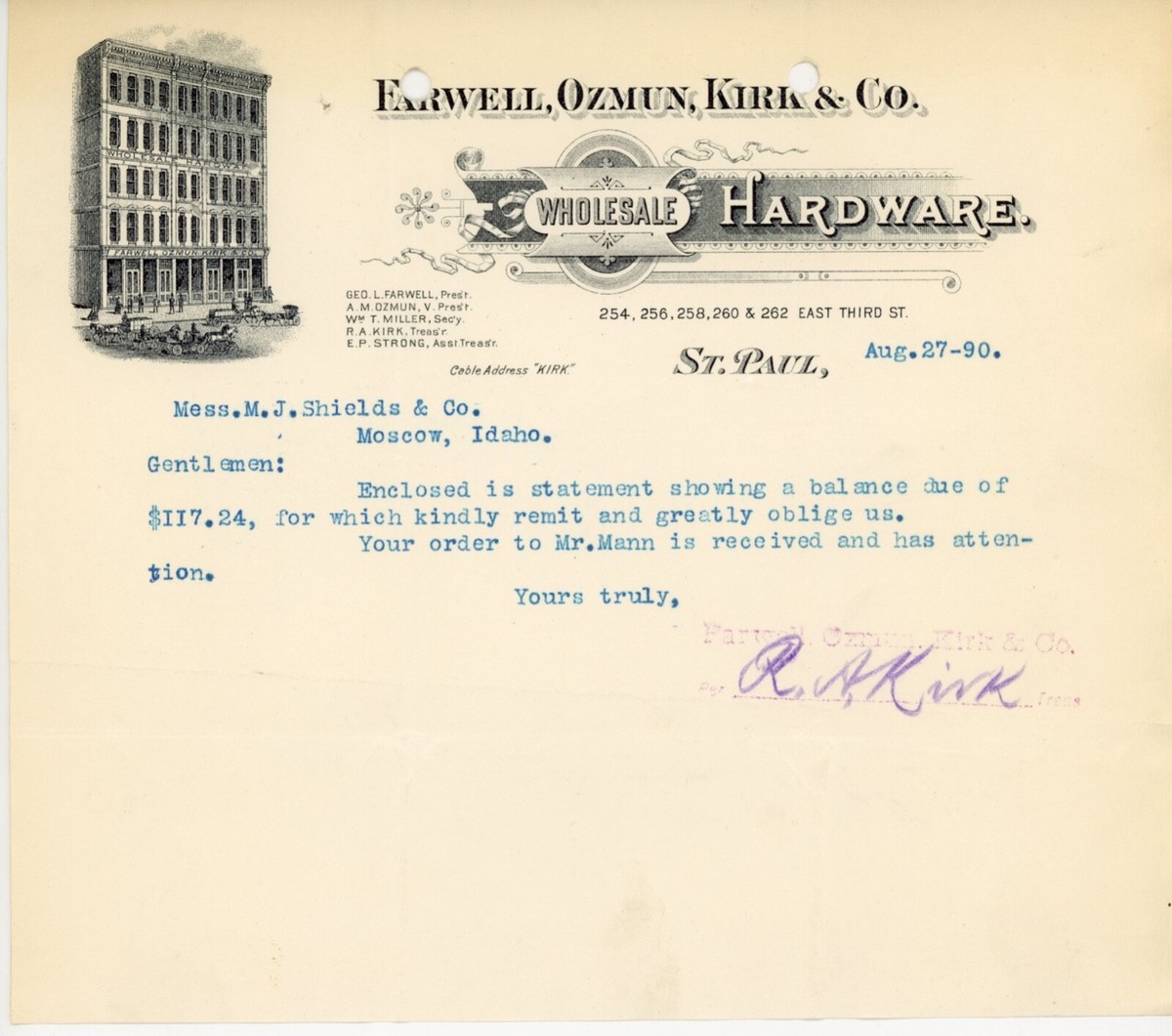 Vintage Letterhead