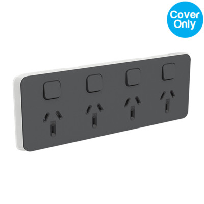 Clipsal Iconic Quad Powerpoint 10A Skin Anthracite | 3015/4C-AN | eBay ...