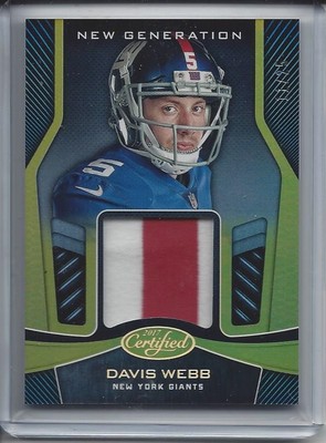 2017 Panini Certified Davis Webb Jersey Patch #ed 11/25 | eBay