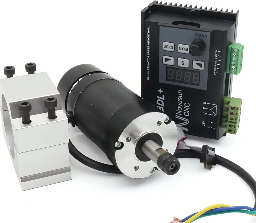 600W Brushless Spindle Motor With 400W VFD & Mount ER11 CNC Router ...