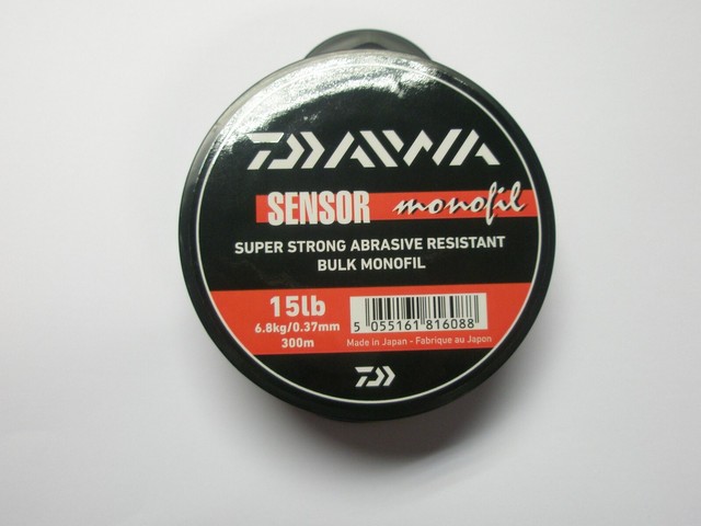 Daiwa Sensor Monofilament Carp Pike Fishing Line 2.7kg-6.8kg 300m Spool ...