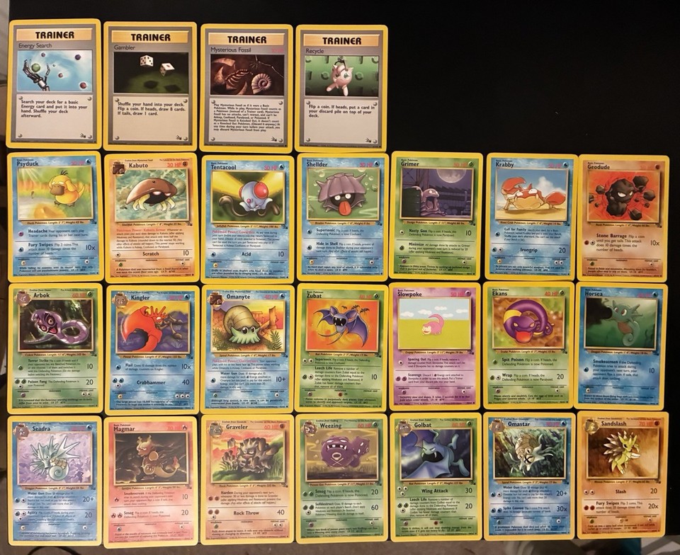 Vintage Fossil Pokémon Cards Bundle x 25 Good Condition 1999 WOTC | eBay UK