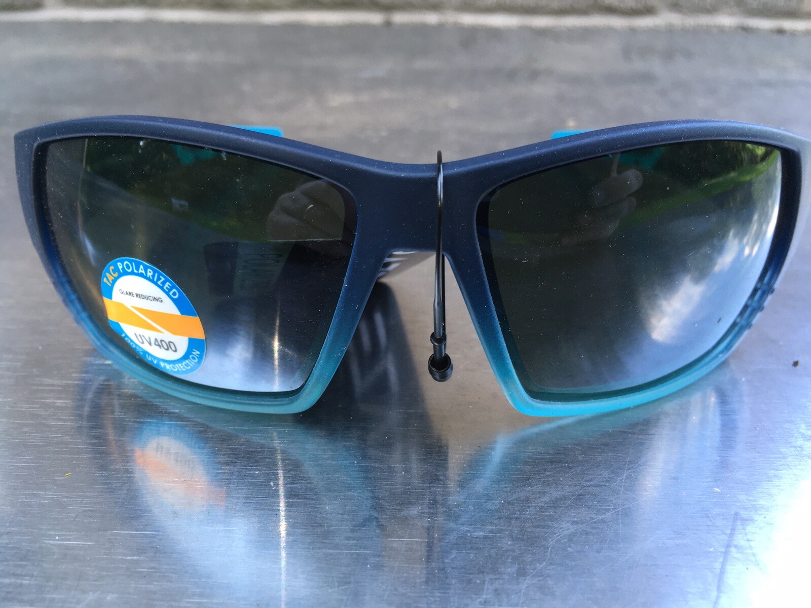 RAZE Eyewear Sunglasses Sonar polarized fishing Blue Frame Green Lens ...