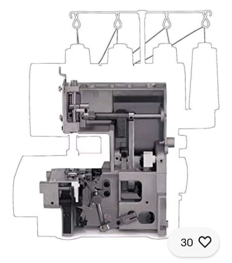 Heavy Duty Over Lock Serger 4 Thread Singer X5004-HD Sewing Machine ...