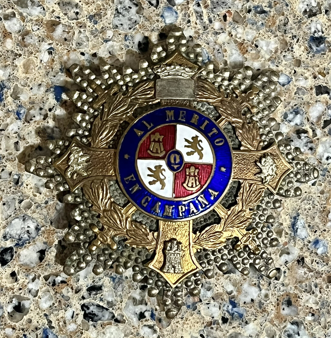 WW2 SPAIN SPANISH MEDAL ENAMEL AL MERITO EN CAMPANA | eBay