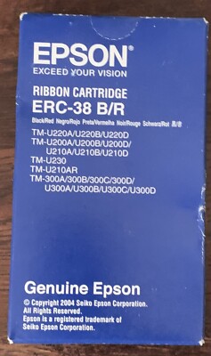 Genuine Epson ERC-38 B/R Black/Red Print Ribbon for Epson TM-U230/TM ...
