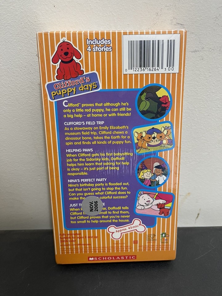 Clifford The Big Red Dog VHS Sealed New! Puppy Days Helping Paws PBS ...