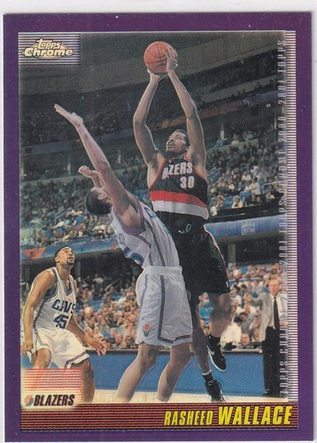 Topps Chrome NBA Basketball 2000-2001 N. 114 Rasheed Wallace Refractor ...