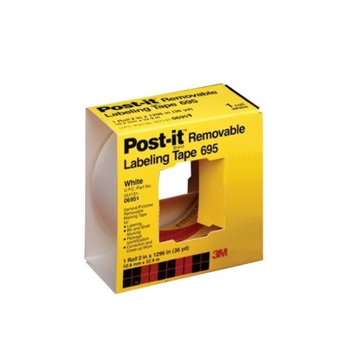 3M 06951 695 Post-It Series Labeling Tape, 2 in. x 36 yd., Removable ...